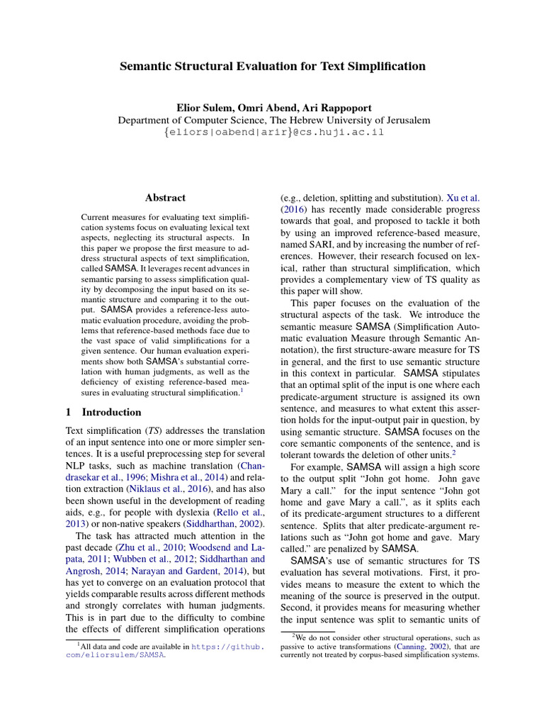 Samsa | PDF | Annotation | Semantics