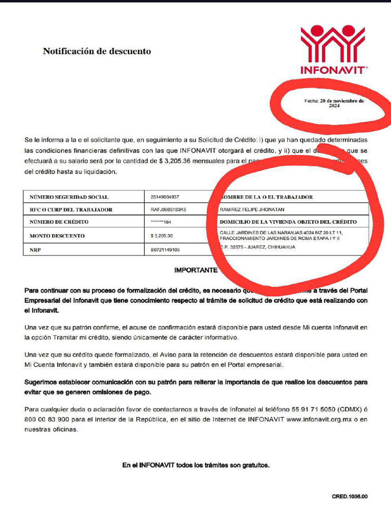 Carta Infonavit | PDF