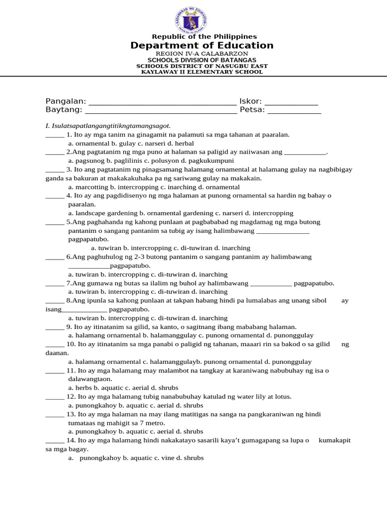 PT - Epp 4 - Q1 | PDF