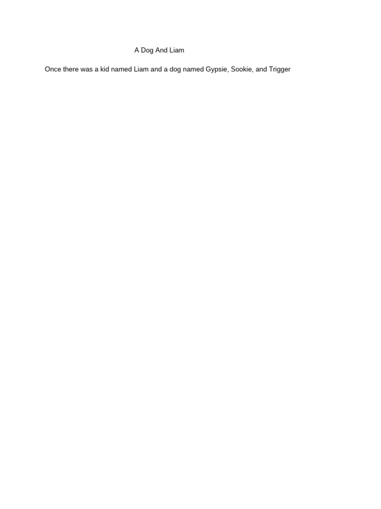 A Dog and Liam | PDF