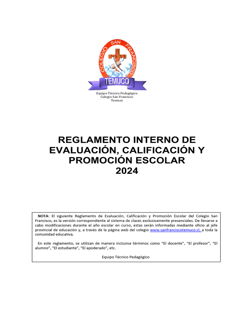 Reglamento-de-Evaluacion | PDF | Evaluación | Aprendizaje