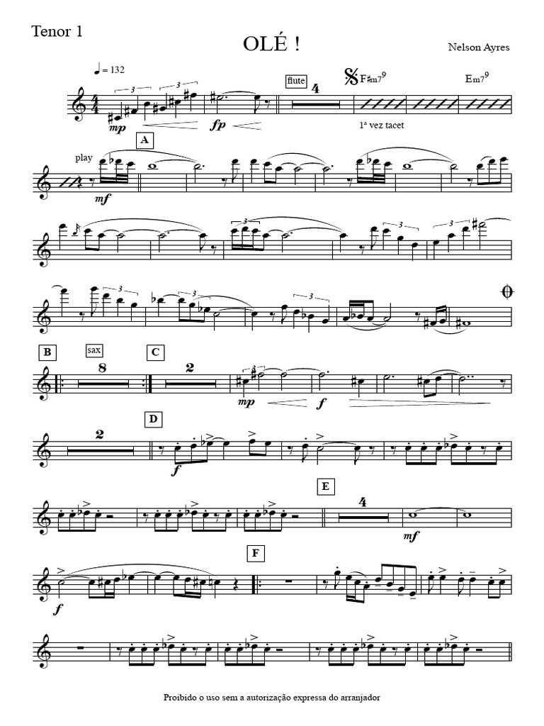 OLEÌ ! - Tenor 1 - Flauta | PDF