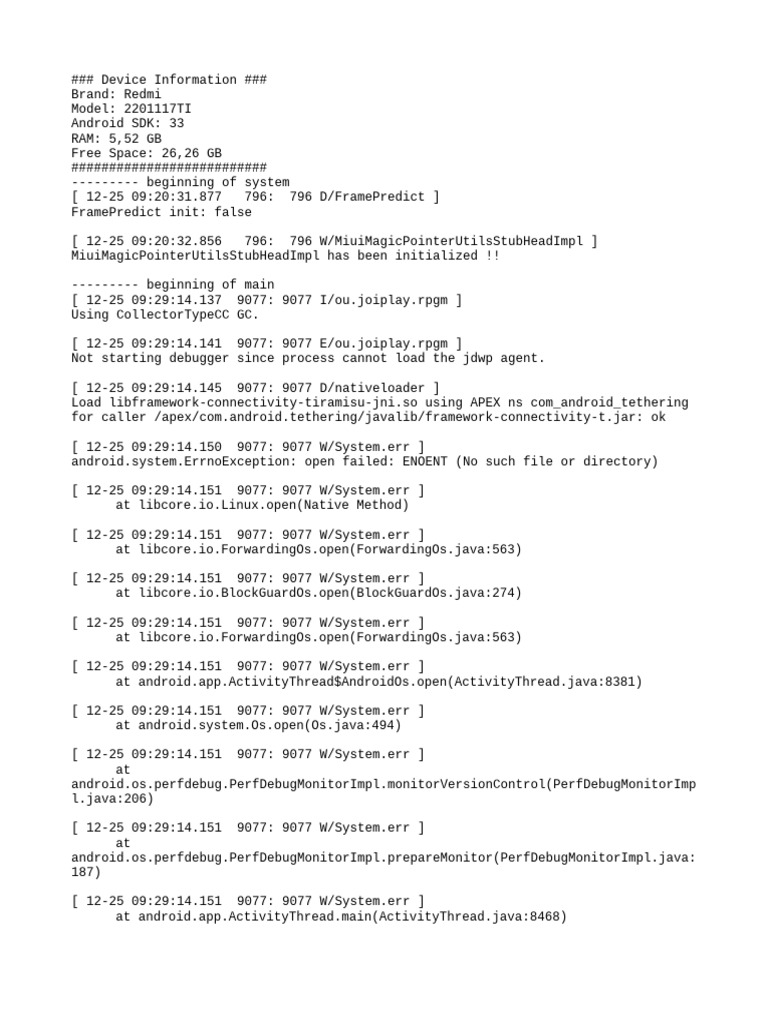 Log-2024_12_25_09_29 | PDF | Java (Programming Language) | Operating System Families