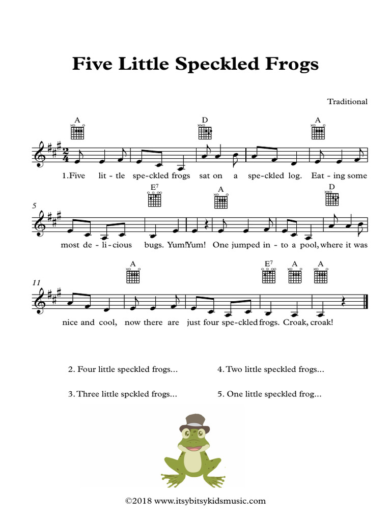 07 Five Little Speckled Frogs | PDF