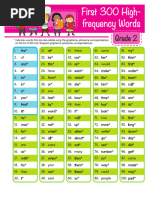 2nd Grade High Frequency Word List (Wonders) | PDF