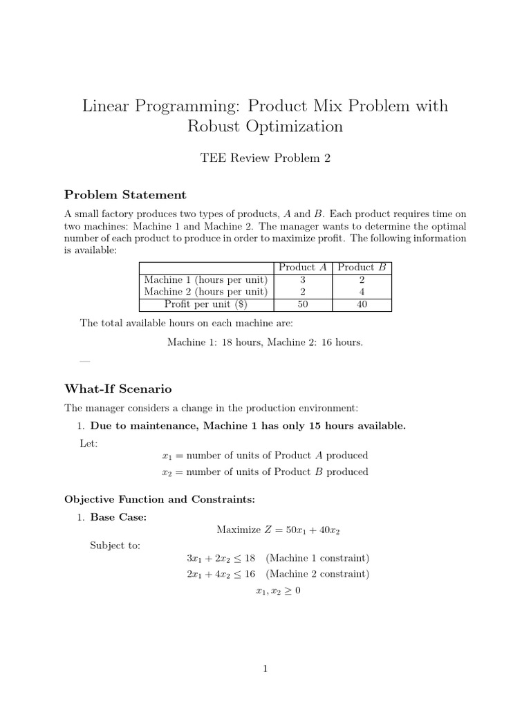TUES_TEE_Review | PDF | Mathematical Optimization | Linear Programming