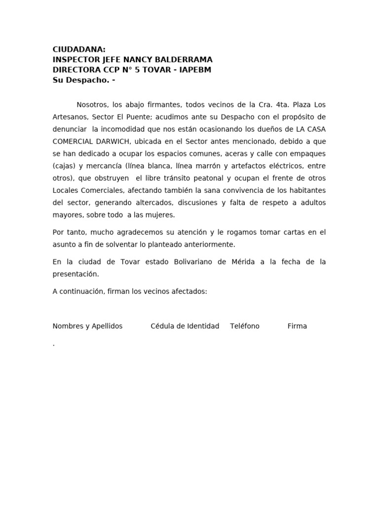 Carta Darwich | PDF