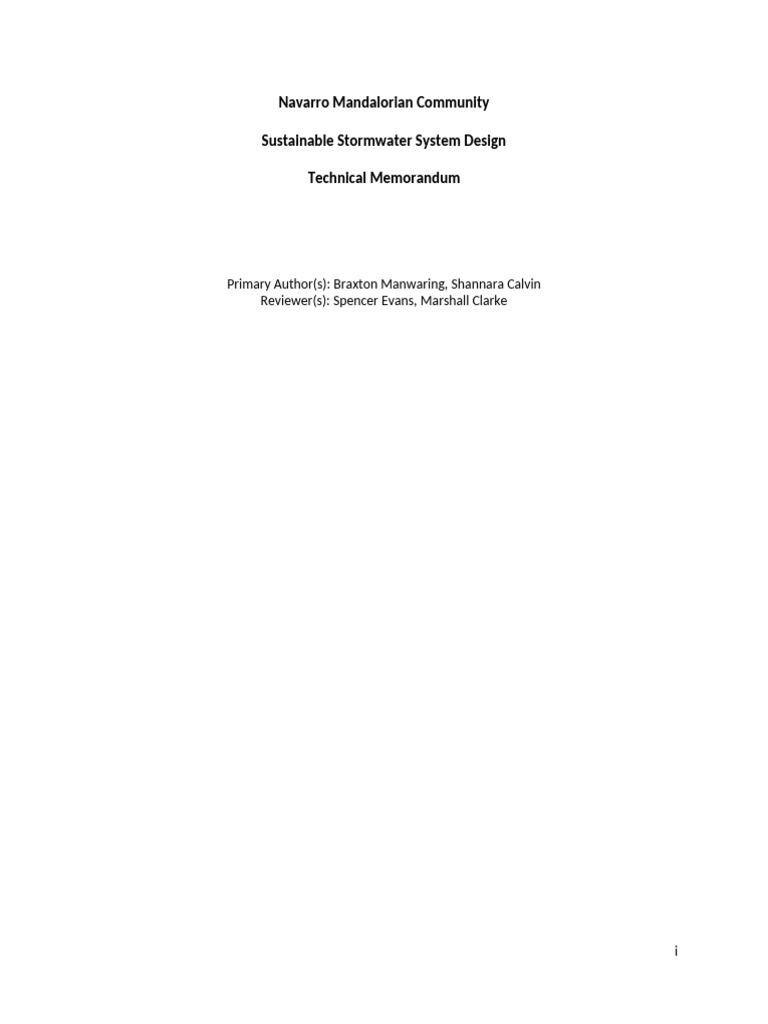 Task 5 Technical Memorandum | PDF | Environment | Water And Politics