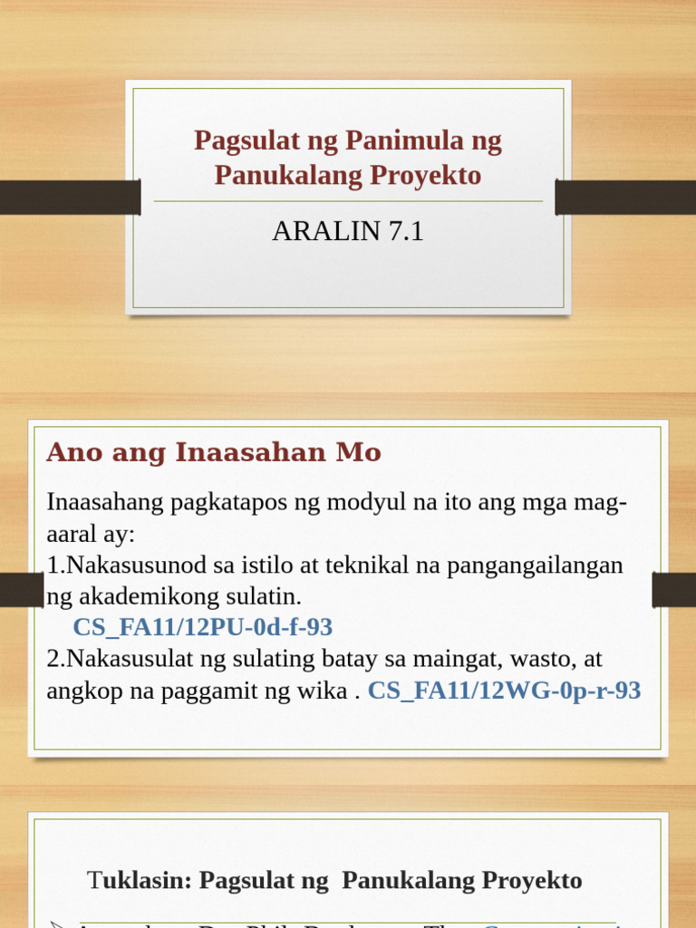 Pagsulat NG Panimula NG Panukalang Proyekto | PDF