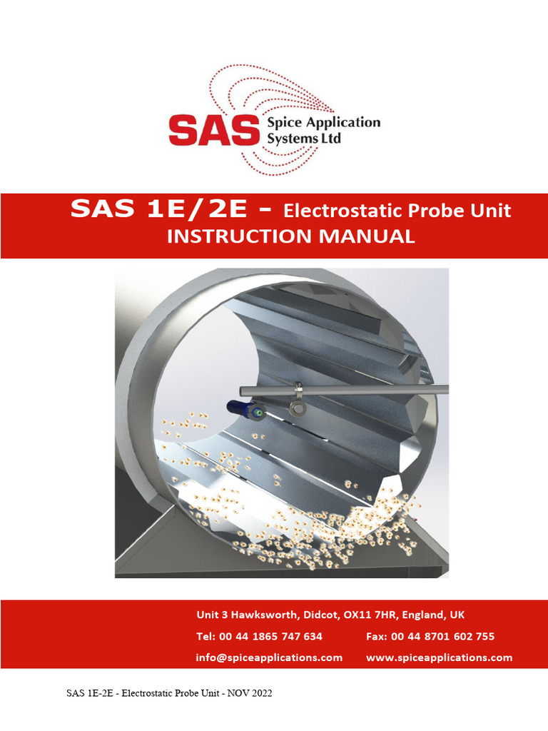 SAS 1E/2E Electrostatic Probe Manual | PDF | Electrical Connector ...