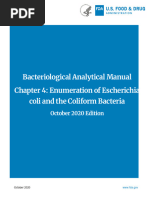 BAM Chapter 4 - Enumeration of Escherichia Coli and The Coliform Bacteria - FDA | PDF ...