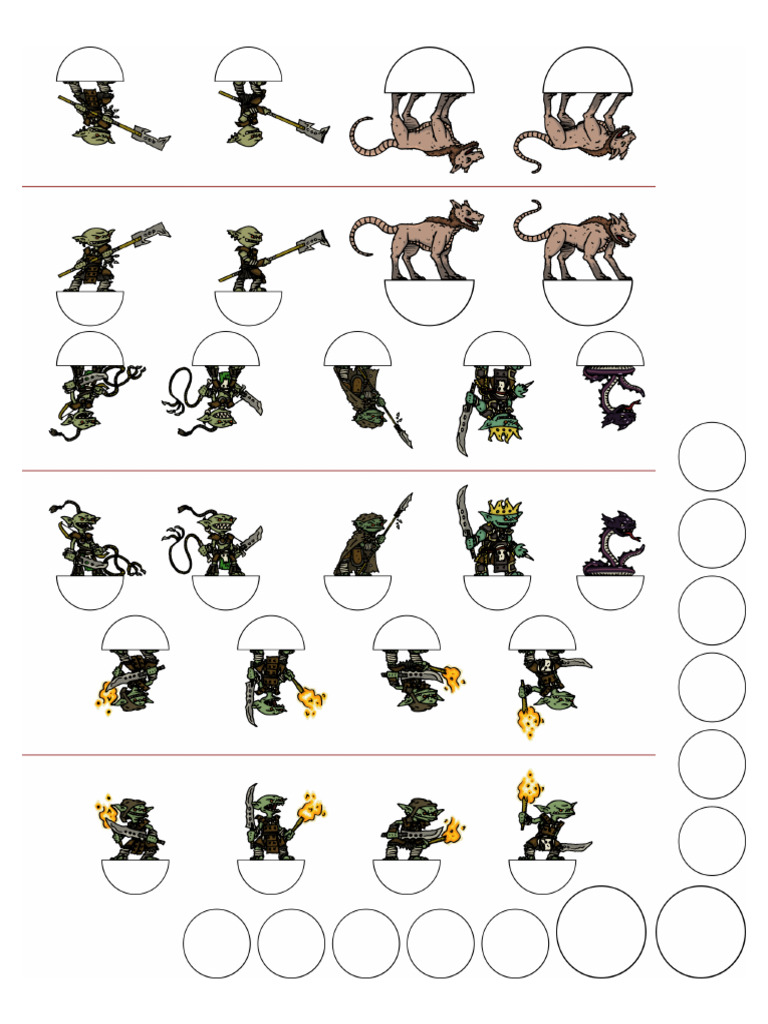 Pathfinder Paper Minis - Monster Set 2 - Goblins | PDF
