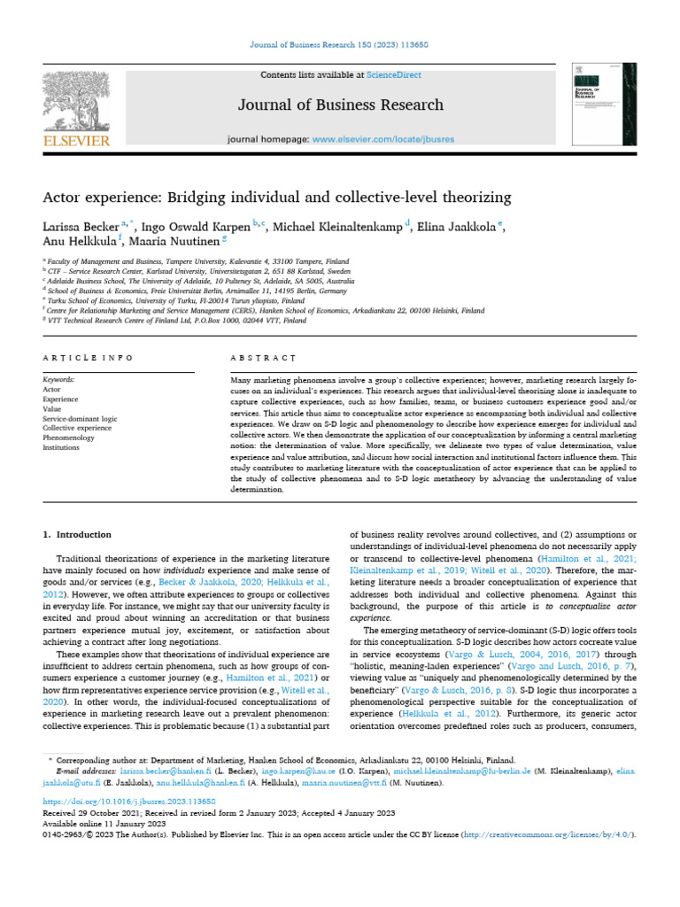 FULLTEXT01 | PDF | Experience | Phenomenology (Philosophy)