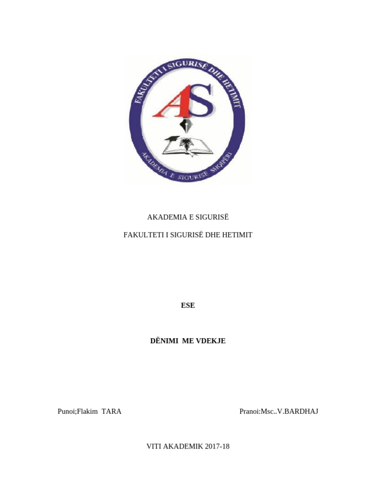 Ese e Shkrimit Akademik 2017 | PDF