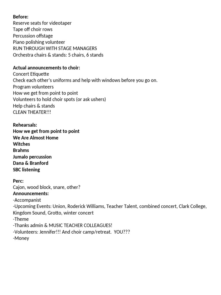 Concert Logistics - Fall 24 | PDF