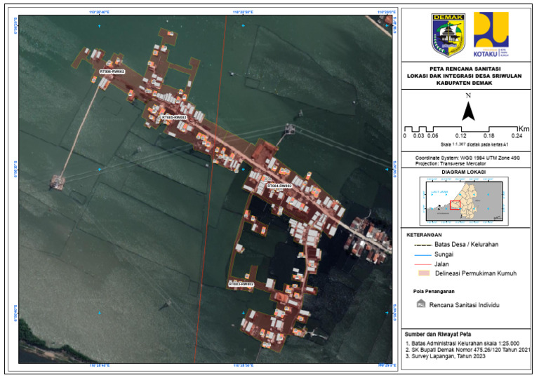 Siteplan Rencana Sanitasi | PDF | Geophysics | Geodesy