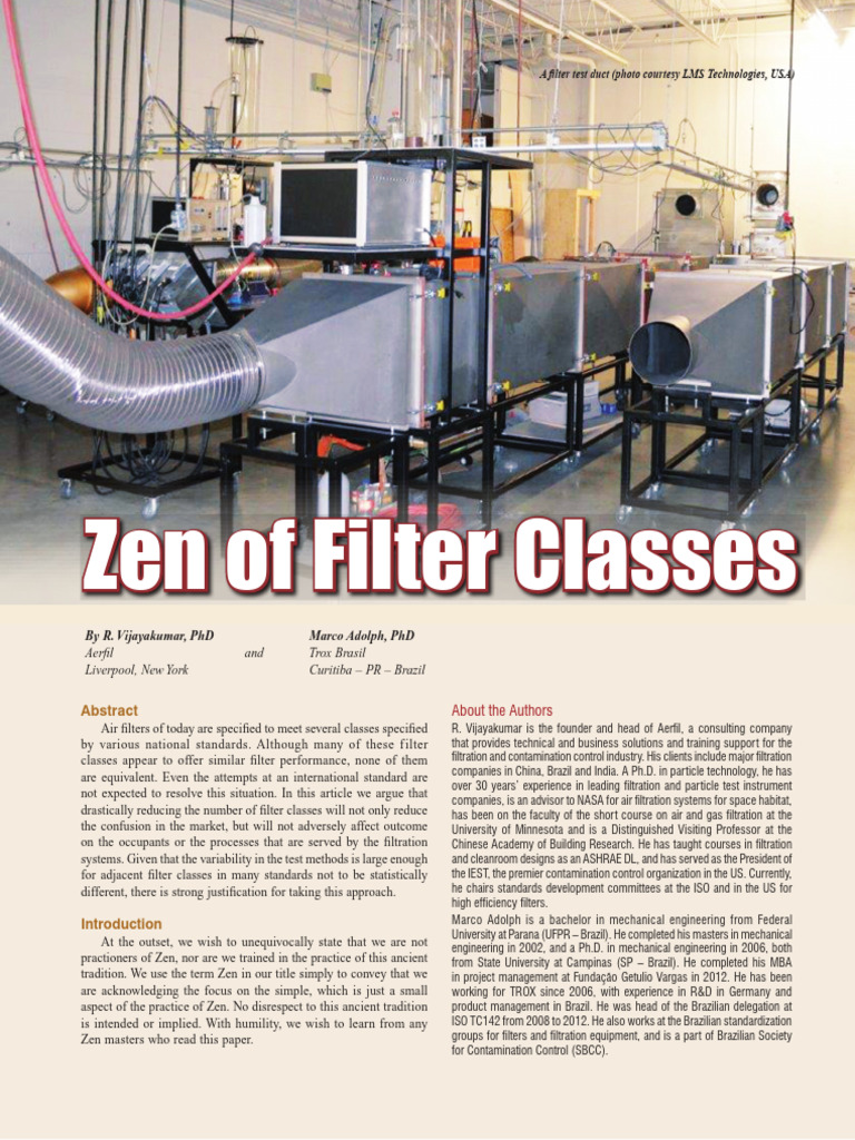 Zen of Filter Classes | PDF | Ventilation (Architecture) | Filtration