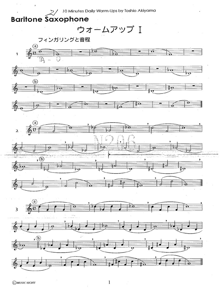 10 Minutes Daily Warm-Ups - Bari - Sax | PDF