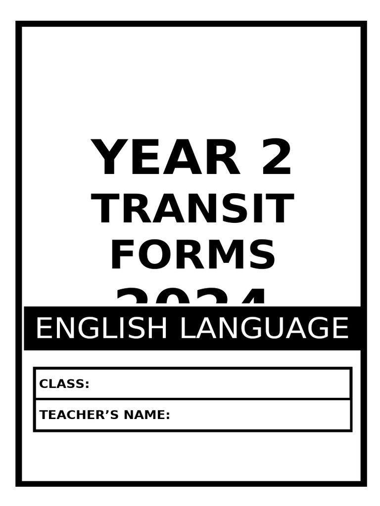 YEAR-2-TRANSIT-FORMS-2 (2) | PDF | Literacy | Word
