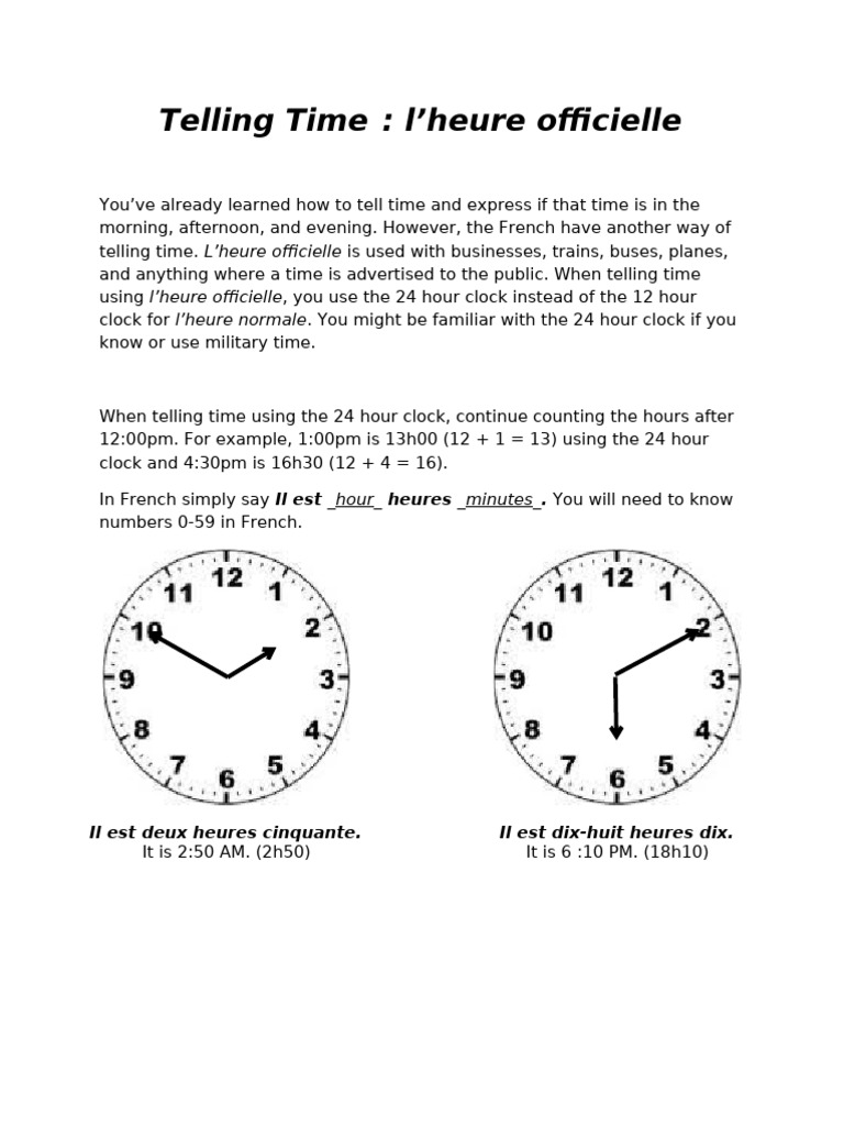 L12 Lheure Officielle pg1 | PDF