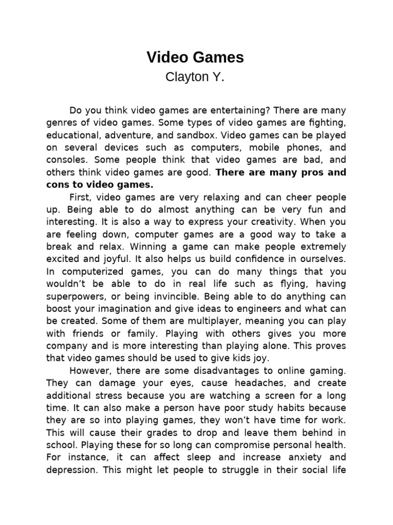 Video Games | PDF | Video Games