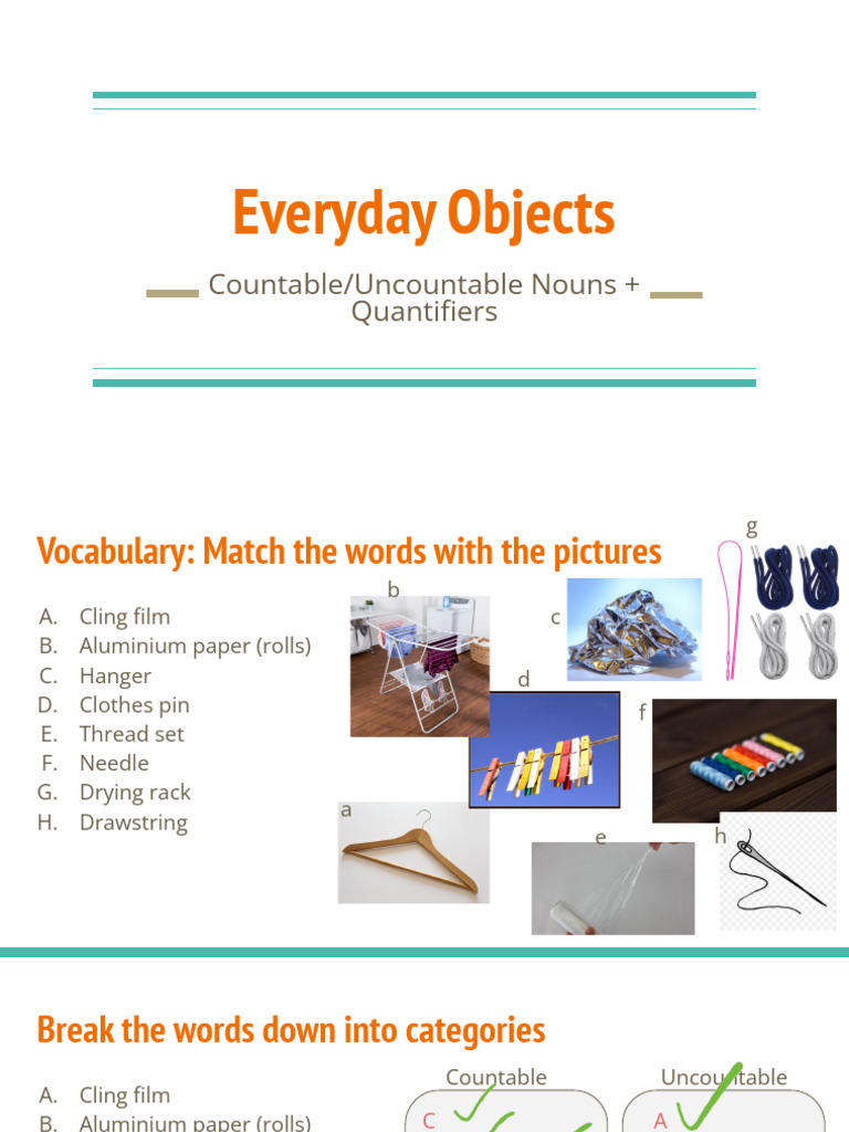 Checked Everyday Objects - Done | PDF | Clothing | Fashion