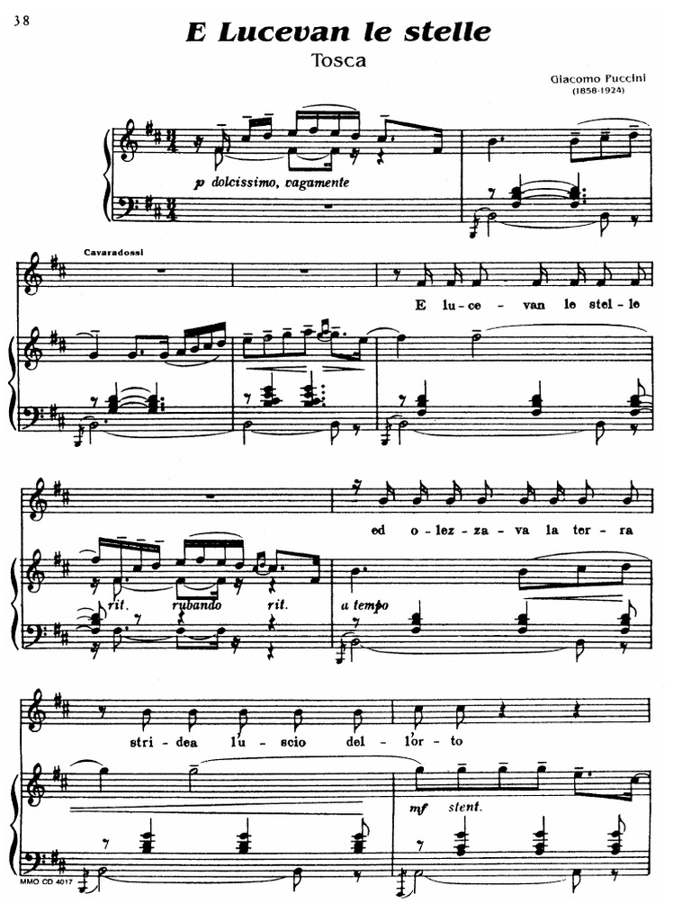 E LUCEVAN LE STELLE - Elcio Silva Cavalcanti | PDF