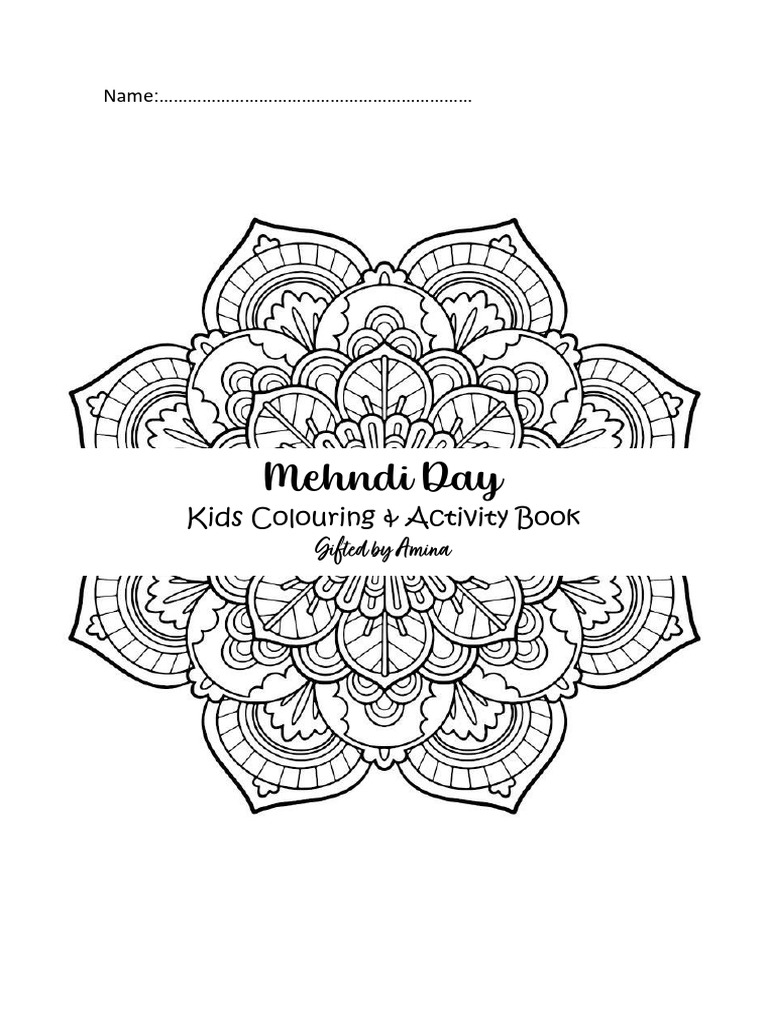 Kids Mehndi Activity Book | PDF
