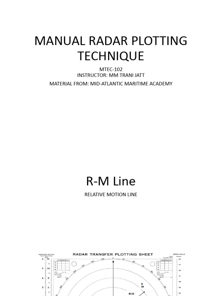MANUAL RADAR PLOTTING TECHNIQUE FOR MTEC102 | PDF
