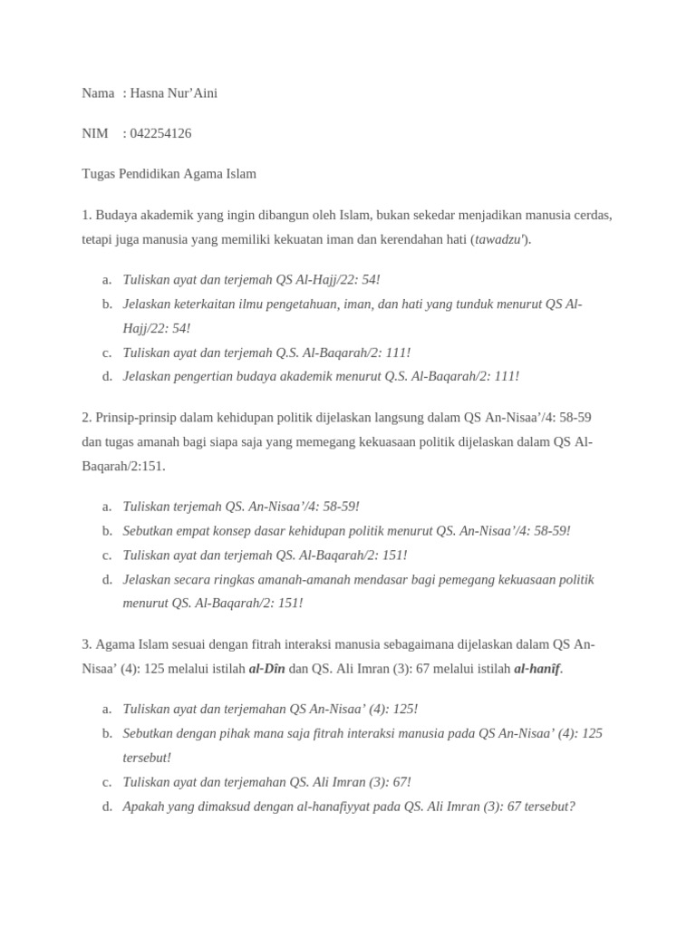 Tugas 3 Pai Hasna Nur'Aini | PDF