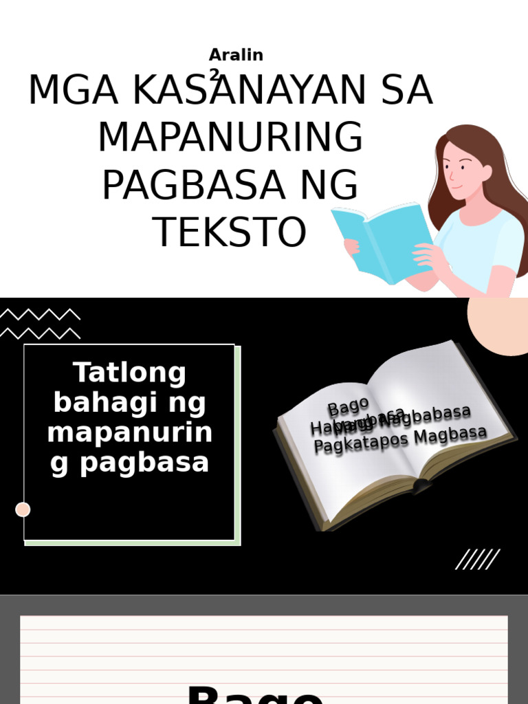 Mga Kasanayan Sa Mapanuring Pagbasa NG Teksto | PDF