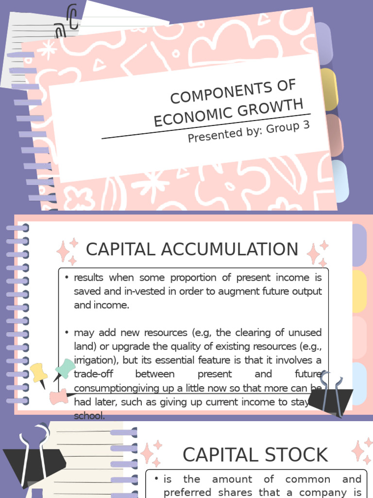 Components of Economic Growth Reporting | PDF | Human Capital | Capital ...