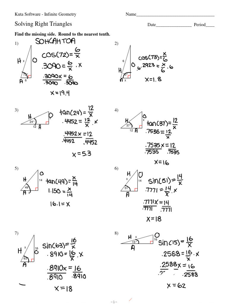 9-Solving Right Triangles 2 | PDF | Euclid | Triangle Geometry