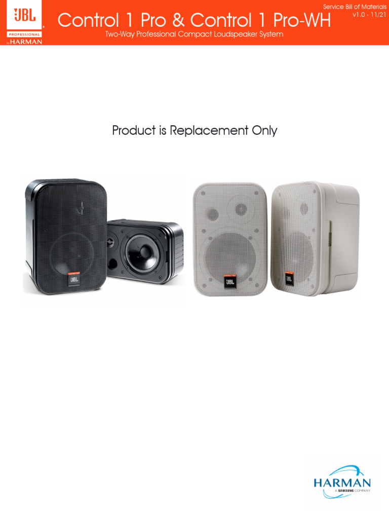 JBL Control 1pro WH SBOM v1.0 | PDF