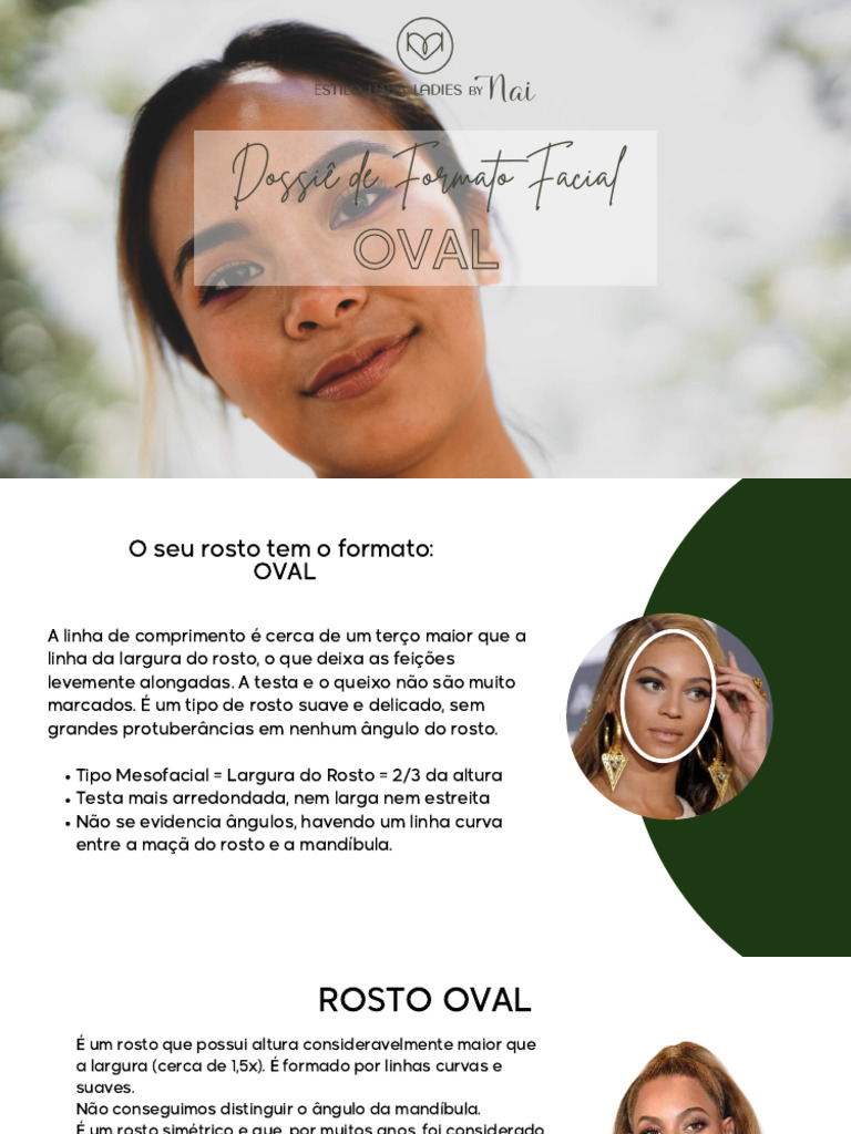 Dossiê Visagismo (Rosto Oval) | PDF | Cosméticos