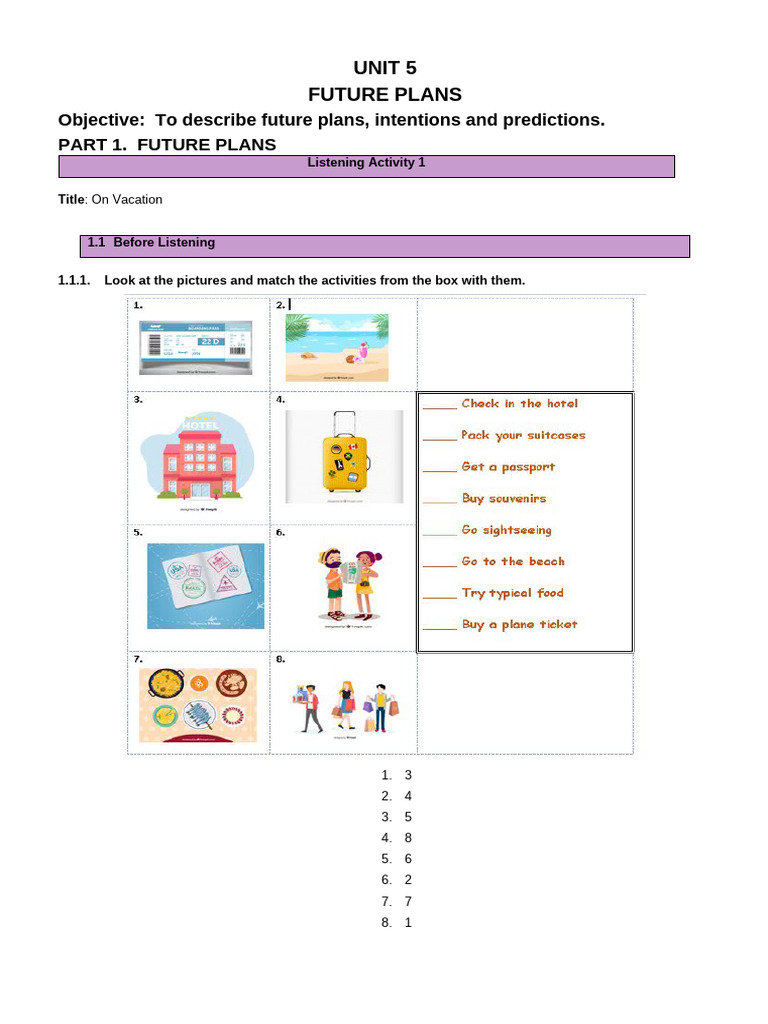 Unit 7. Future plans | PDF | Verb | Subject (Grammar)