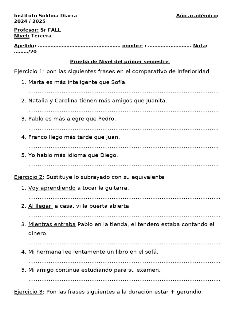 deber n°1 3eme | PDF