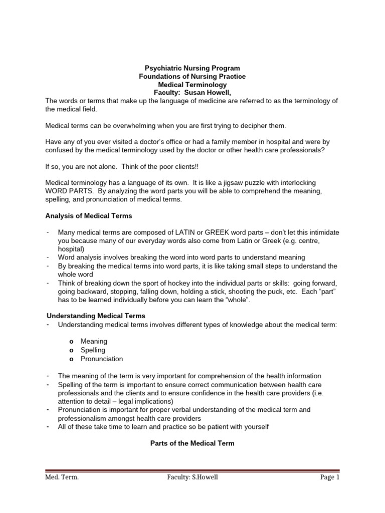 med. term. | PDF | Linguistics