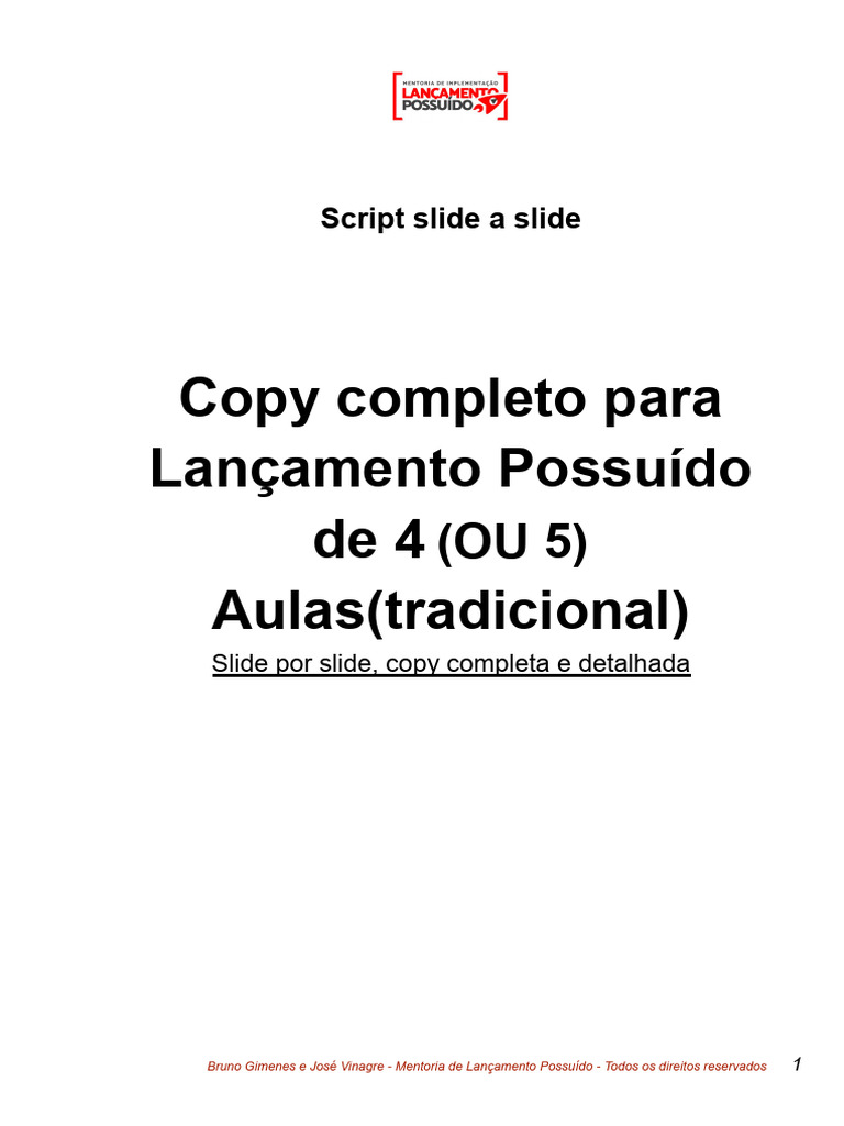 Aula+3+ +Script+Slide+a+Slide | PDF | Tempo