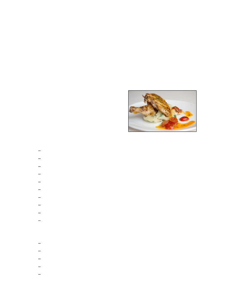 Komponen dan Contoh Main Course | PDF