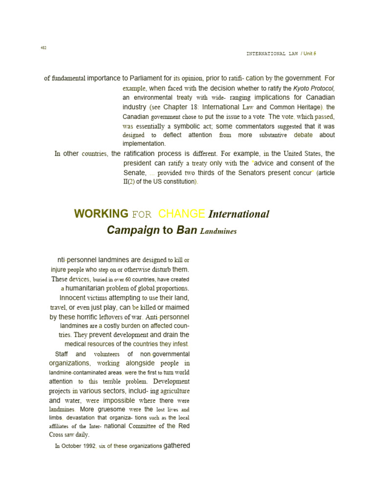 Dimensions of Law Page 482 | PDF | Ratification | Land Mine