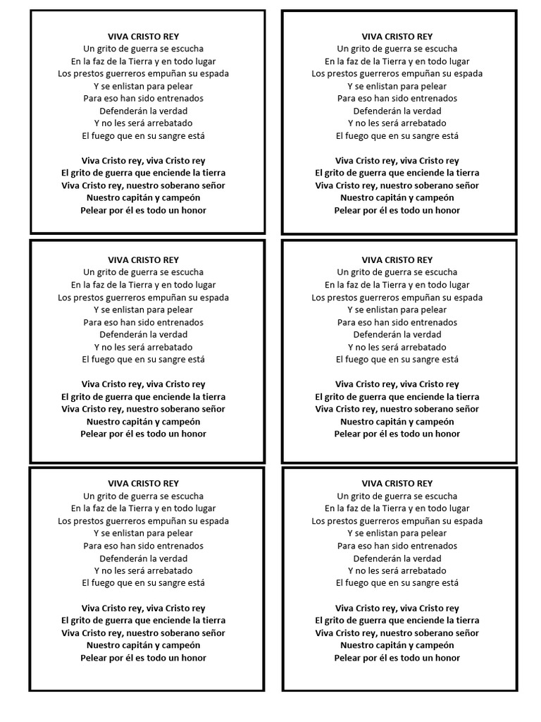 Viva Cristo Rey Canto | PDF | Jesús