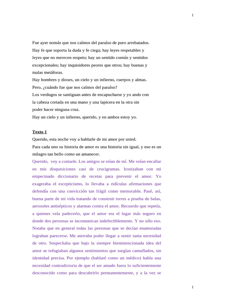 Cartas | PDF | Amor | Verdad