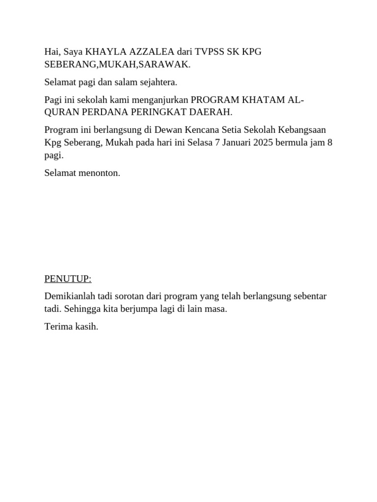 Skrip Tvpss | PDF