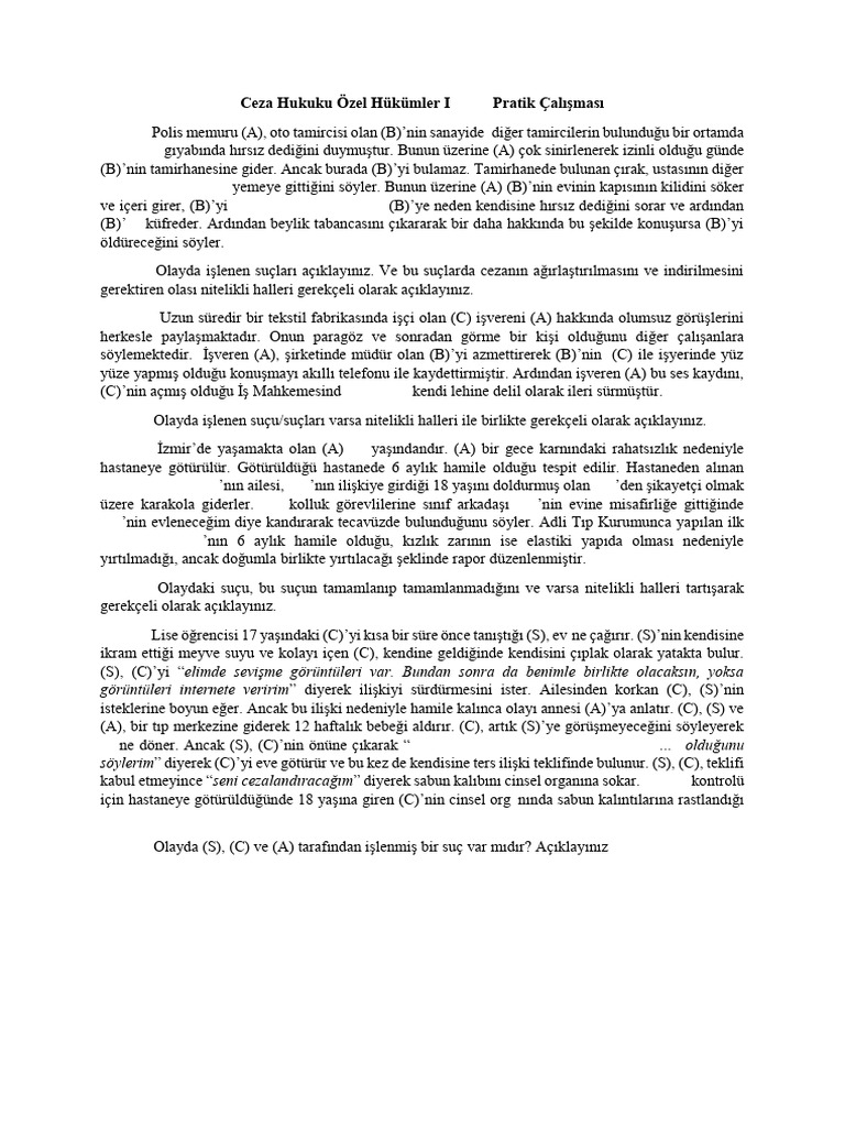 Ceza Ozel Ortak Final Pratik | PDF