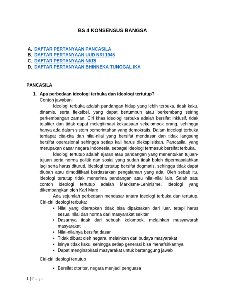 Database BS 4 Konsensus Bangsa | PDF