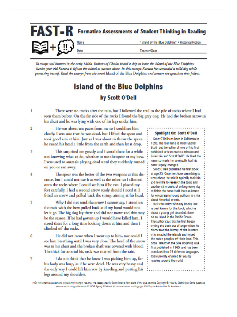 (SC) Island of The Blue Dolphins | PDF
