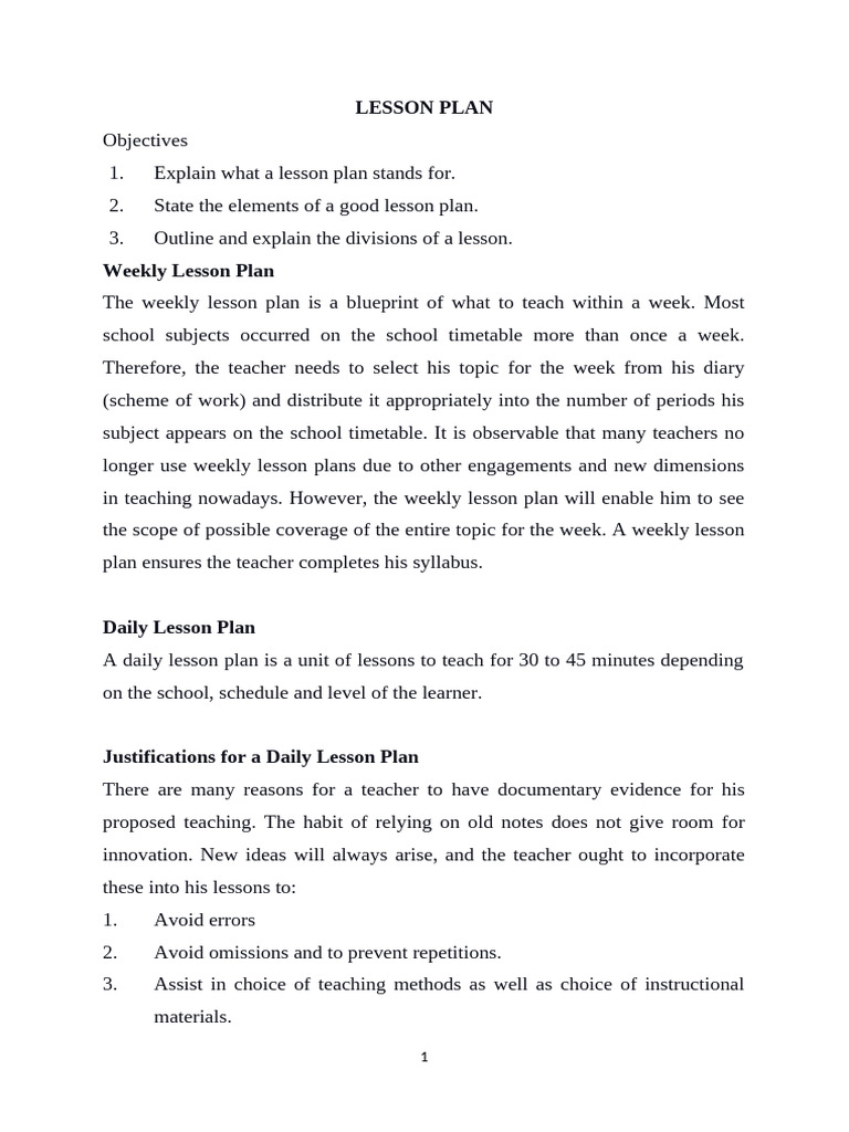 LESSON PLAN PRINT | PDF | Lesson Plan | Teachers