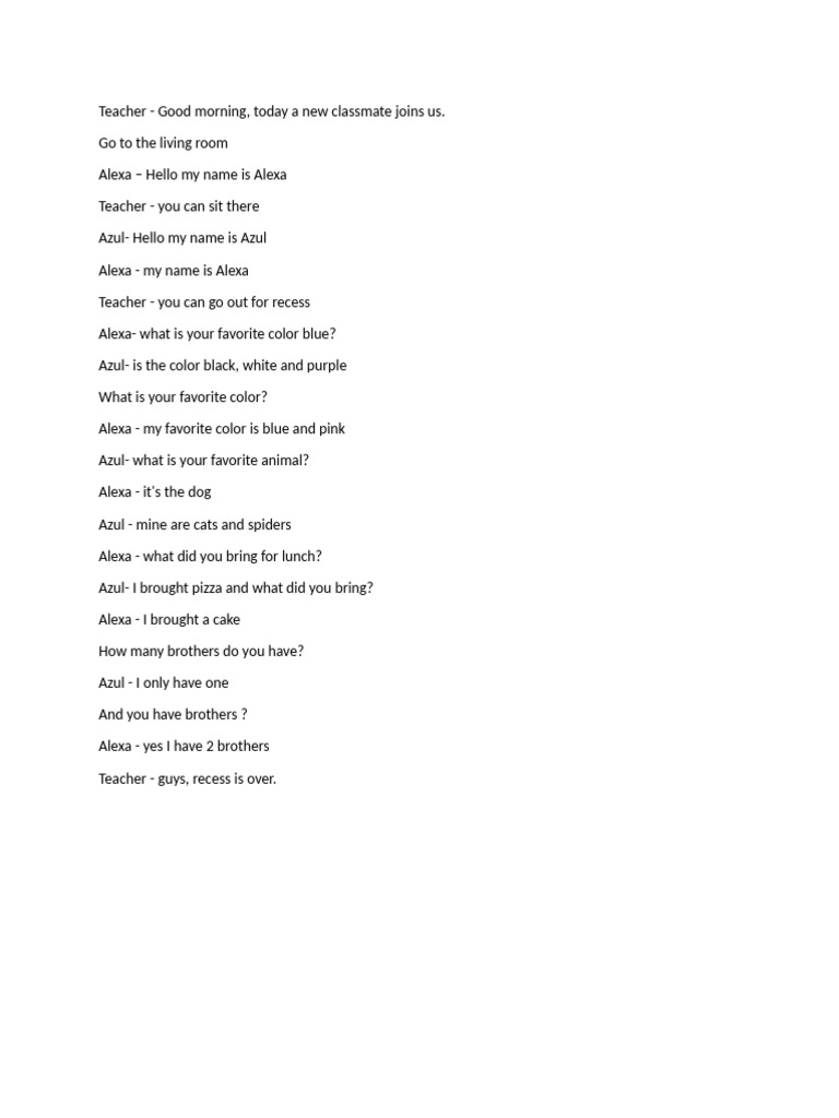 New Student Classroom Chat | PDF