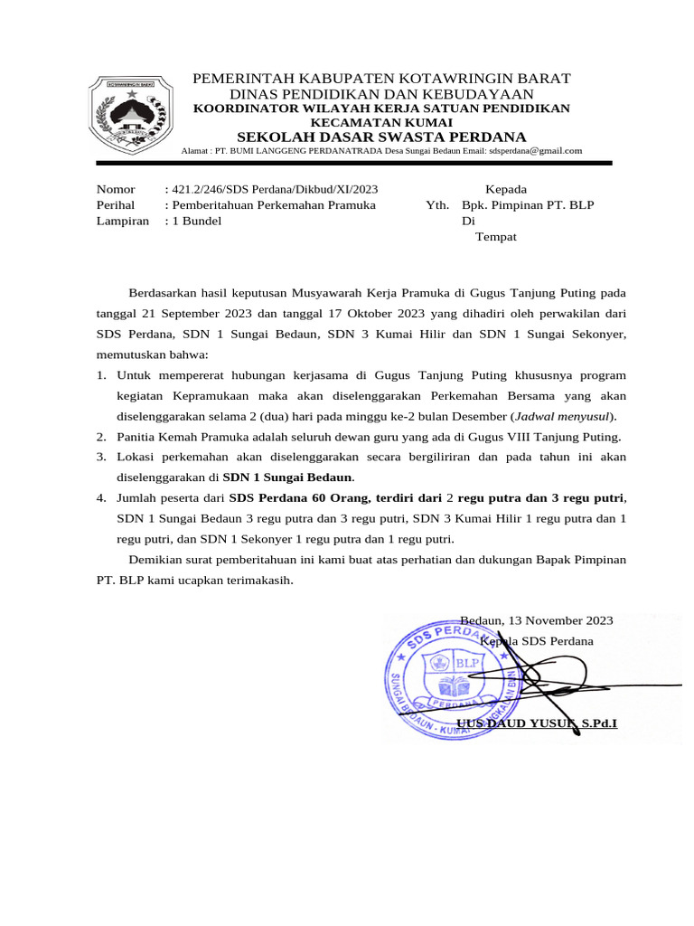 Proposal Pramuka 2023 | PDF